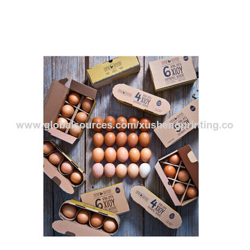 China High quality custom printed egg box recycle paper corrugated box shipping mail carton food ...