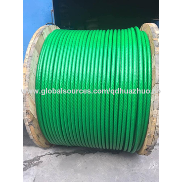 China 7X7 galvanized steel wire rope PVC coated , 1770mpa, packed in ...