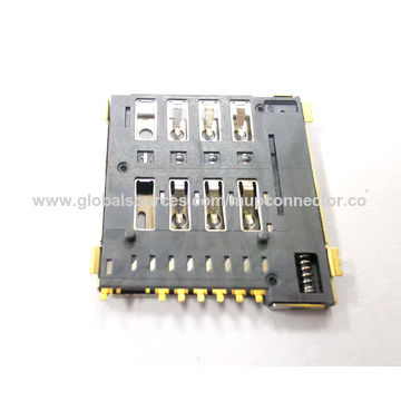 China MUP-C792-3 Push push type micro SIM card connectors on Global Sources,Normally closed Card ...