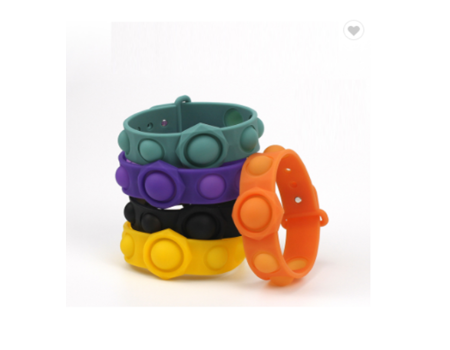 China Push Bubble Sensory Wrist Strap Silicone Stress Relief Wristband ...
