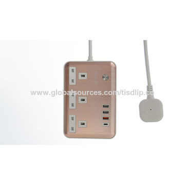 China Power Strip PC Fireproof Material Extension Lead with Quick ...