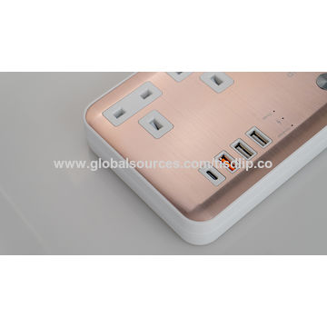 China Power Strip PC Fireproof Material Extension Lead with Quick ...