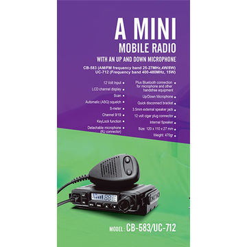 China A Mini Mobile Radio With An Up And Down Microphone,AM/FM ...