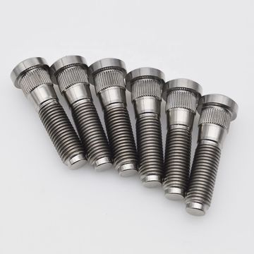 China Grade 5 Titanium Wheel Studs M10 M12 M14 Knurled Serrated Bolt ...