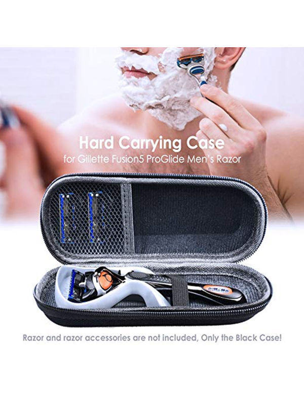 Hard EVA Razor Travel Case Carrying Bag For Gillette Fusion5 ProGlide Men's Razor Mesh Pocket ...
