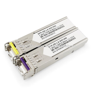 China SFP Transceiver Module 1.25G 1550nm/1490nm 80km SC Single Fiber ...