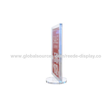 China Custom Tabletop Rotating Acrylic Signage Display Holder ...