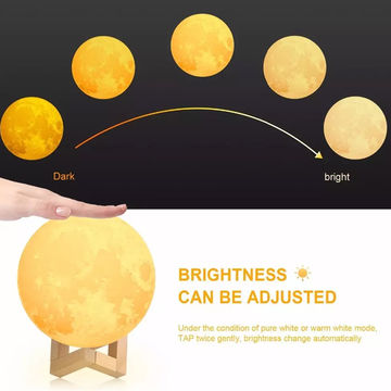 China Wholesale Price Decoration Lamps Table LED Color Changing 3D Moon ...