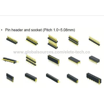 China Pitch 2.54*2.54mm female header Dual Rows Bottom Entry Type 2*8 ...