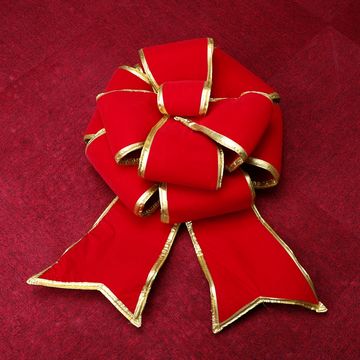 China Round Red Muti Loop Velvet Bow on Global Sources,Anti UV Coated ...