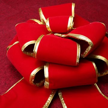 China Round Red Muti Loop Velvet Bow on Global Sources,Anti UV Coated ...