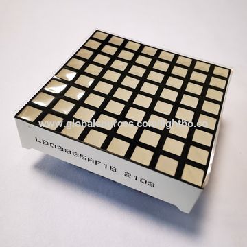 China Ultra bright orange 8*8 Square dot matrix led display Row anode ...