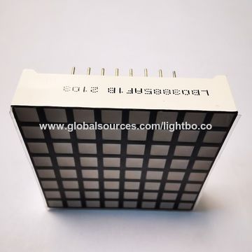 China Ultra bright orange 8*8 Square dot matrix led display Row anode ...