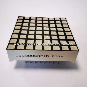 China Ultra bright orange 8*8 Square dot matrix led display Row anode ...
