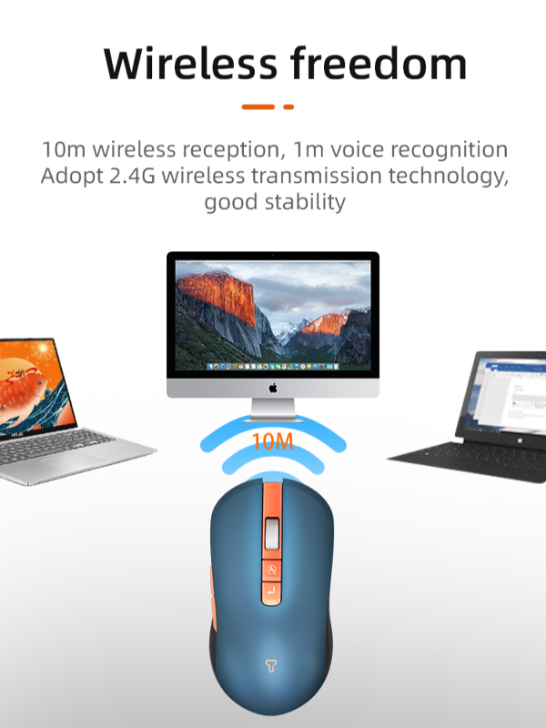 China Rechargeable Smart Ai Voice Mouse With 122 languages Voice Typing ...