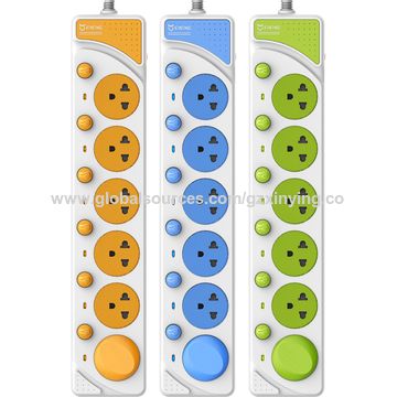 China 5 ways Universal Power Socket with LED Night Light on Global ...