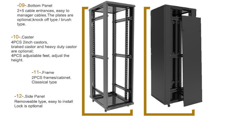 China LE Server Rack 47u Floor Standing Server Rack Slim Computer ...