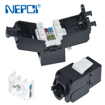 China NEPCI UTP Network Keystone Jack XJY-NE-217 toolless type Network connector RJ45 socket on ...