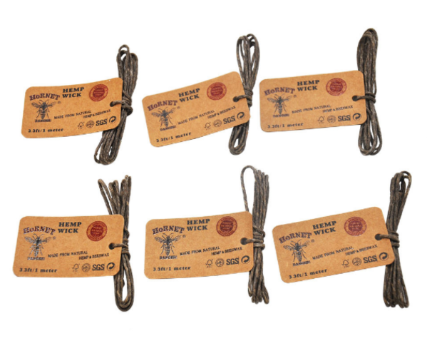 1M Long Bumblebee Cigar Pipe Ignition Wax Rope Hemp Cotton Rope HEMP ...