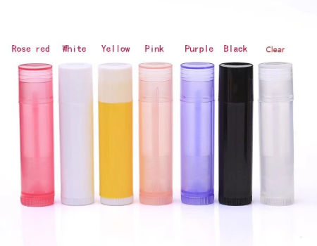 China 5g colored empty clear round lip balm container tube with lids on ...
