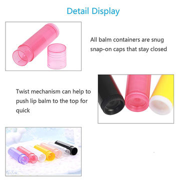 China 5g colored empty clear round lip balm container tube with lids on ...