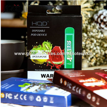 China Popular in Australia original Hqd Cuvie 300 puffs vape disposable ...