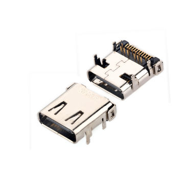 China USB C connectors Female Hybrid Right-Angle Receptacle ,24PIN ...