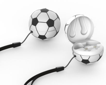 China Foottball Tws earphone Bluetooth 5.0 Wireless with charge box on ...