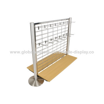 China 2 tiers metal mesh wire display storage rack stand adjustable ...