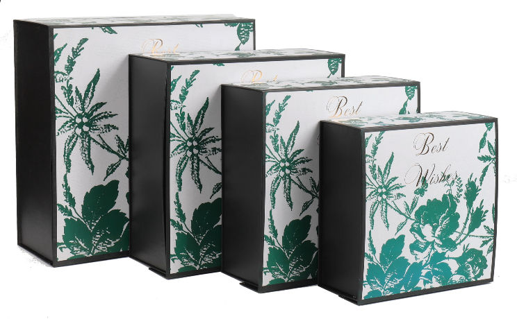 China Posy box with maple leaf pattern, flower decoration box with lid ...