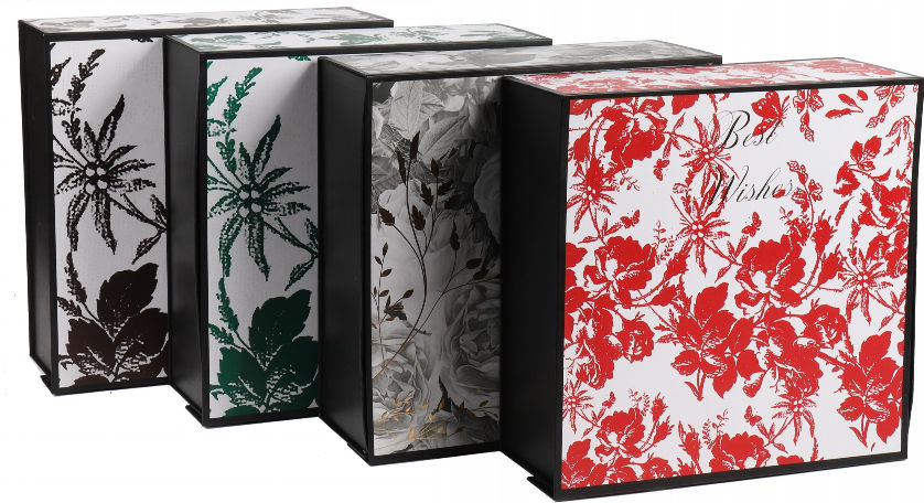 China Posy box with maple leaf pattern, flower decoration box with lid ...