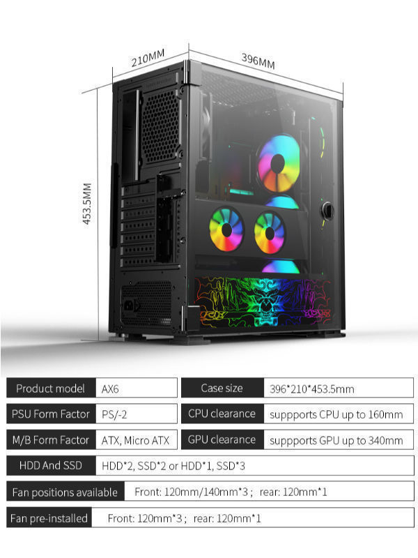 China Pc case accessories cpu cabinet pc case gaming computer hardware ...