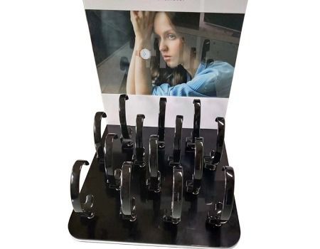 Factory Design Metal C Rings Counter Top Black Watch Display Stand ...