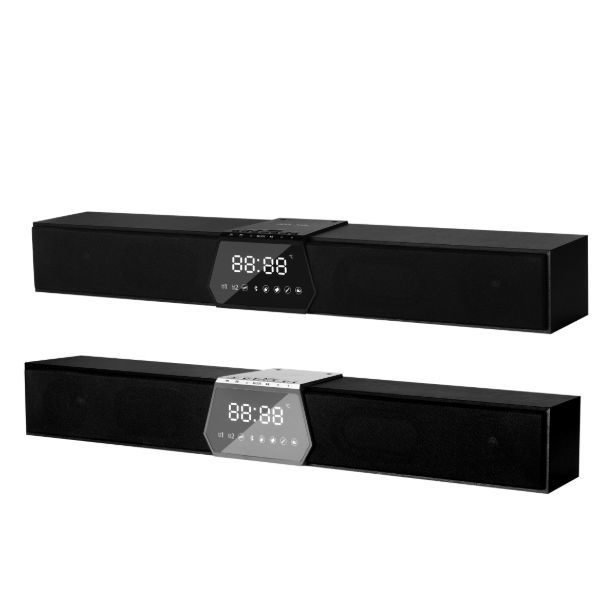 China 2021 Newly Desktop Wooden Sound bar With Mirror LED Display ...