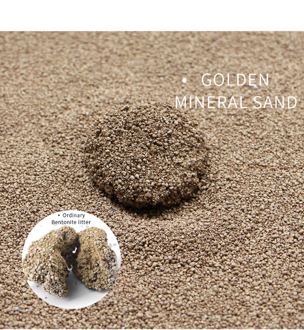 China Gold Mineral cat litter, bentonite cat litter dust-free ...