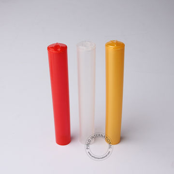 China 109mm opaque doob plastic hinged lid blunt tube food grade PP ...