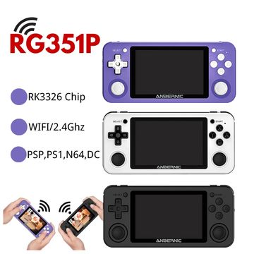 China Retro Handheld Game Console 3.5 Inch Hand held Game Player RG351P ...