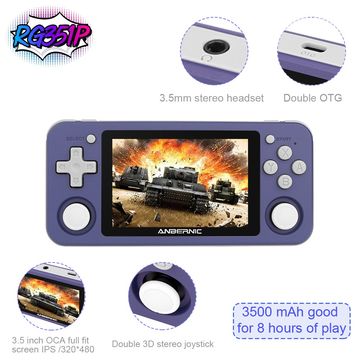 China Retro Handheld Game Console 3.5 Inch Hand held Game Player RG351P ...
