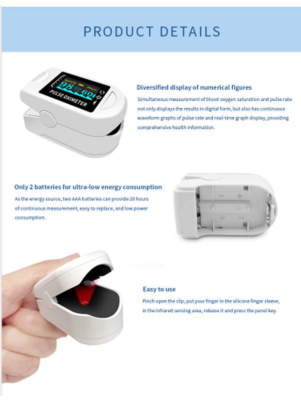 China TFTSmart digital portable finger pulse fingertip pulse oximete ...