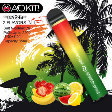China Hot Sale 2200puffs Aokit Switch Dual Flavor Disposable Vape Pen ...