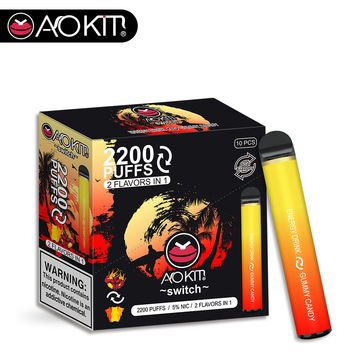 China Hot Sale 2200puffs Aokit Switch Dual Flavor Disposable Vape Pen ...