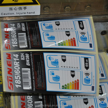 China China Factory Custom PP Tire Labels Self Adhesive Tyre Stickers ...