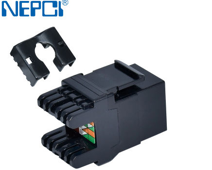China Hot sale CAT5E Black XJY-NE-77A NEPCI Network Keystone Jack Unshielded Type Modular Jack ...