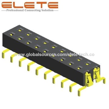 China 1.27mm Female Header Dual Rows SMT Type 2*11 pin connector on ...