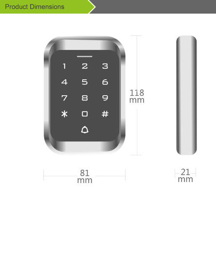 China IP68 Digital Touch-Screen Keypad 125Khz EM Card Access Control ...