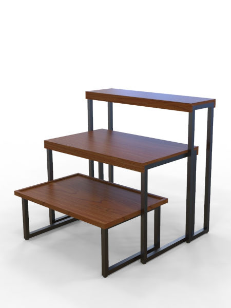 China Mall clothing store island table display stand high and low ...