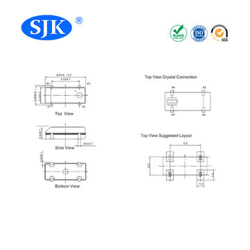 China SJK SMD Tuning Fork Crystal with 8038 32.768KHz 6pF 20ppm Watch Crystal on Global Sources ...
