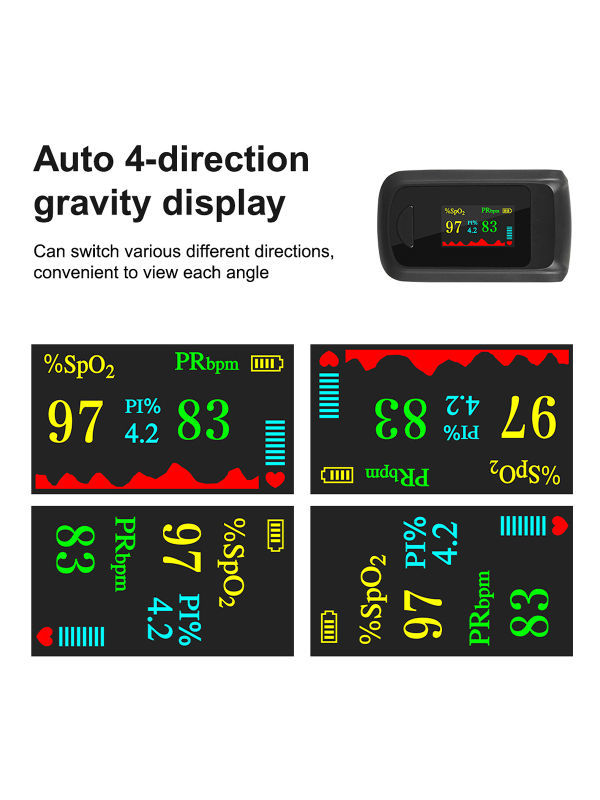 China LED Color display Finger pulse oximeter SINOHERO Fingertip pulse ...