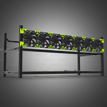 China VEDDHA 8 GPU Miner Case Aluminum Stackable Open Empty Frame For ...