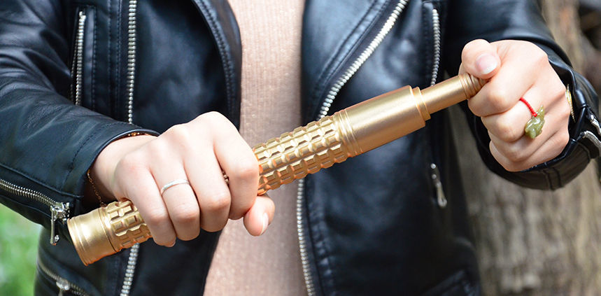 China Golden baton women's self-defense 7075 Aluminum Alloy Drum lock ...
